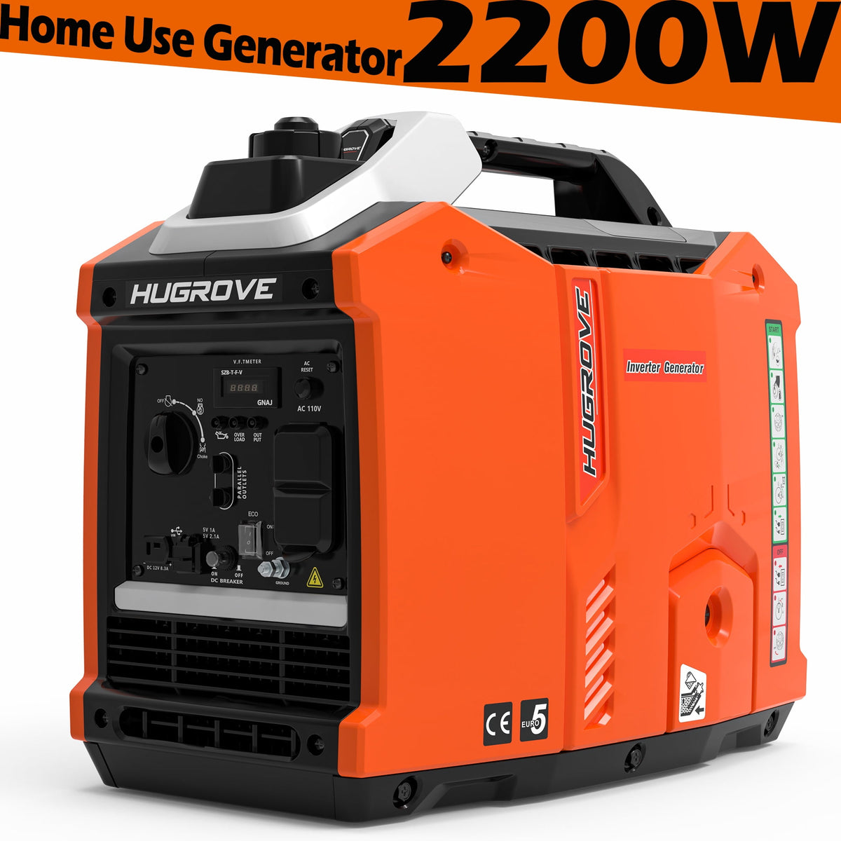 Generators for Home Use, 2200W Powerful Inverter Generator Low Noise ...