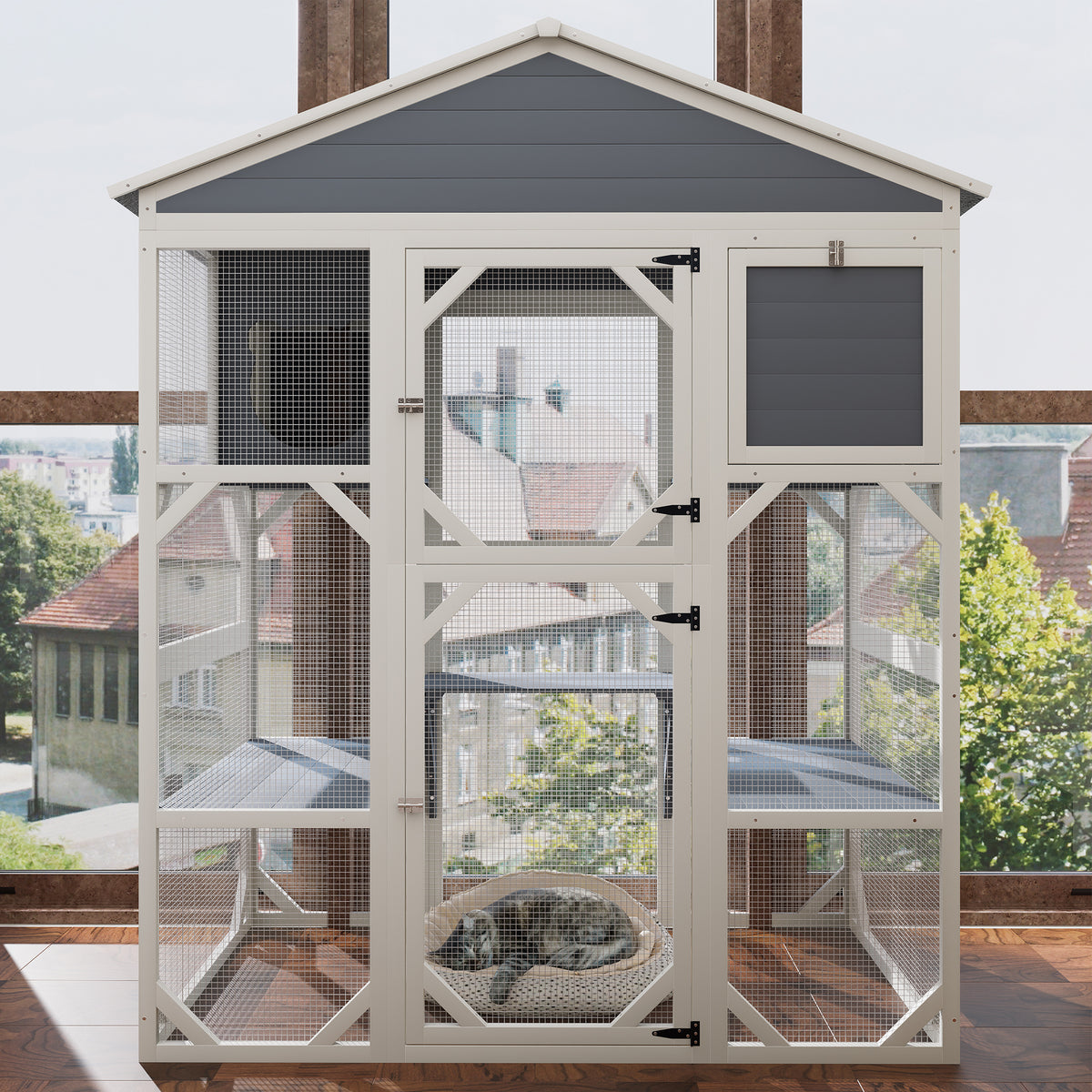 Catio Enclosure for Cars, Seizeen Outdoor Cat House Pet Cage Enclosure ...