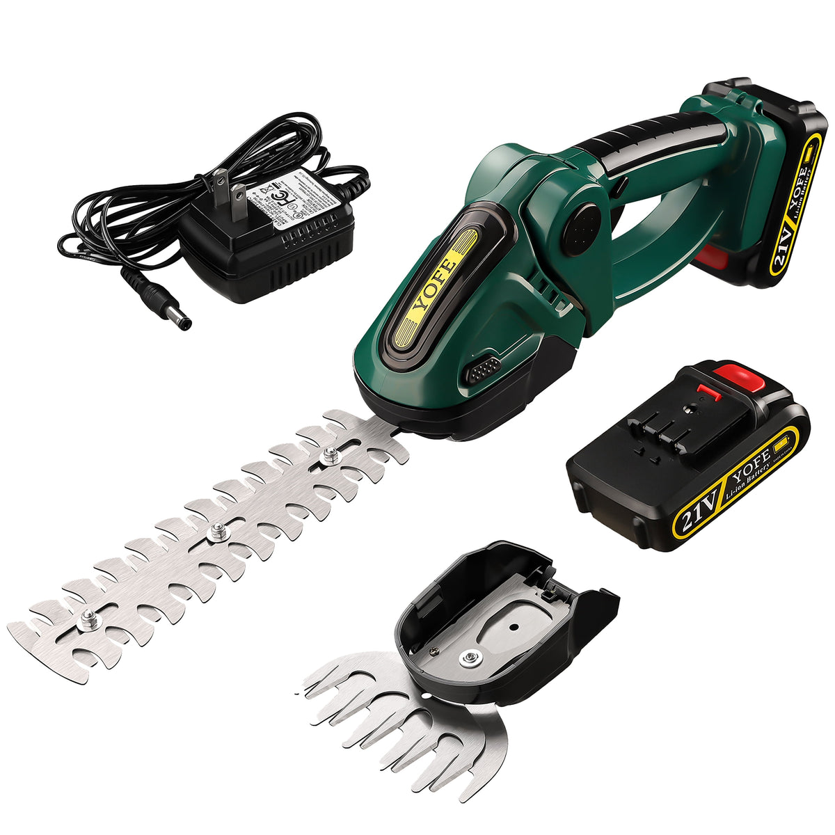 Seizeen 2-In-1 Cordless Grass/Hedge Trimmer, 21V Electric Grass Cutter ...